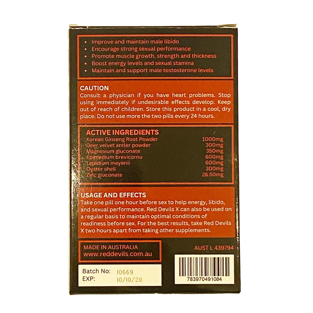 Red Devils X - Male Enhancement 10 Tablets