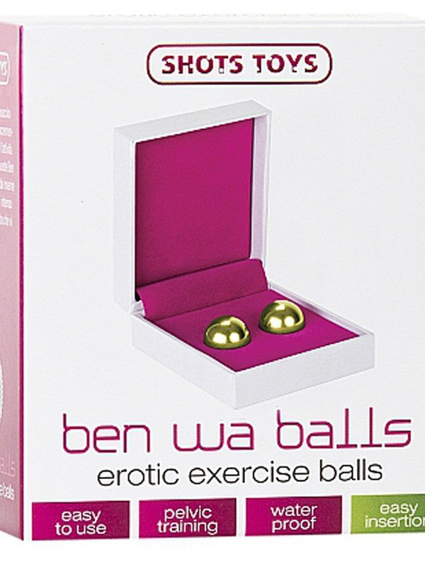 Shots Toys Ben Wa Balls Erotic Exercise Balls Gold