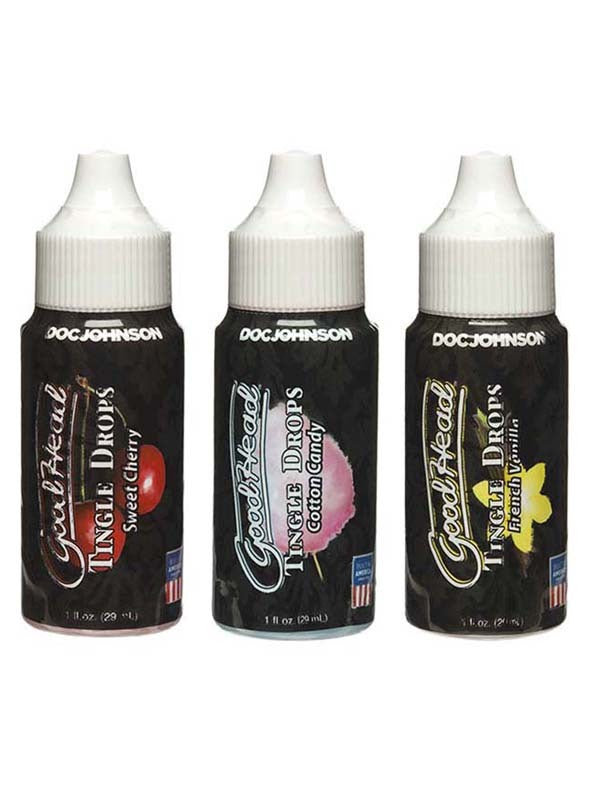 GoodHead Tingle Drops 3Pack French Vanilla Cotton Candy Sweet Cherry